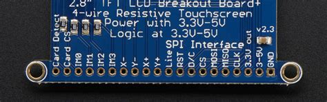 Spi Wiring And Test Adafruit 2 8 And 3 2 Color Tft Touchscreen Breakout V2 Adafruit