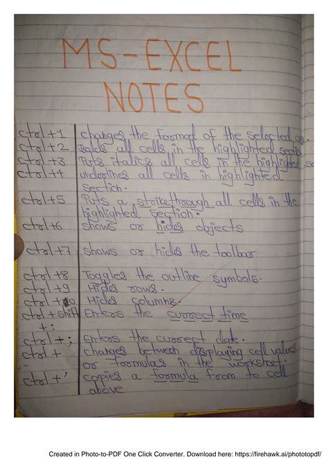 Solution Ms Excel Shortcut Keys Studypool