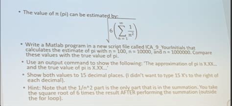 solved the value of n pi can be estimated by write a
