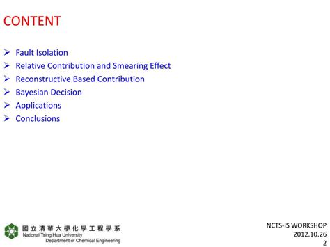 Ppt Bayesian Filtering Of Smearing Effect Fault Isolation In Chemical Process Monitoring