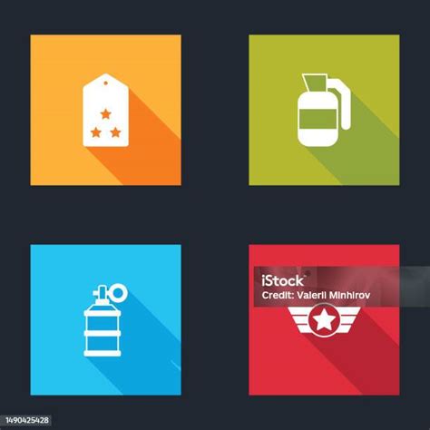 군사 계급 수류탄 연기 및 스타 미국 군사 아이콘을 설정합니다 벡터 검은색에 대한 스톡 벡터 아트 및 기타 이미지 검은색 국가 관광명소 군사 Istock