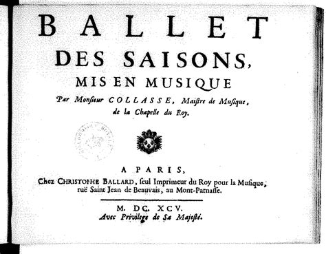 Ballet Des Saisons Collasse Pascal Imslp Ballet Des Saisons Collasse Pascal Imslp