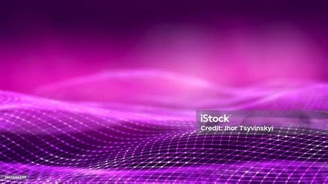 어두운 배경에 아름 다운 곡선 파도입니다 디지털 기술 배경 뮤지컬 컬러 웨이브 배경입니다 3d 노드 데이터에 대한 스톡 사진 및 기타 이미지 Istock