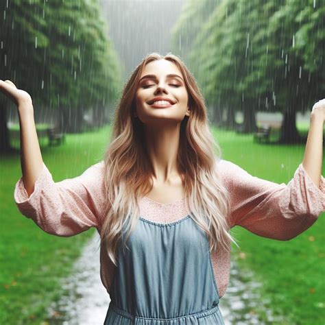 Premium Photo Girl In Rain