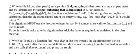 Solved Problem 2 Duplicated Substrings A Substring Is A