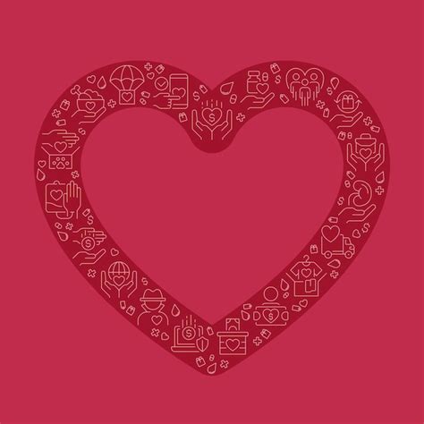 Premium Vector Heart Pixel Perfect Shaped Concept Filled With Editable Linear Icons