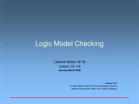 Ppt Logic Model Checking Powerpoint Presentation Free Download Id