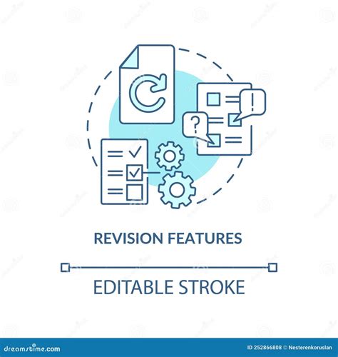 Revision Features Turquoise Concept Icon Vector Illustration 252866808