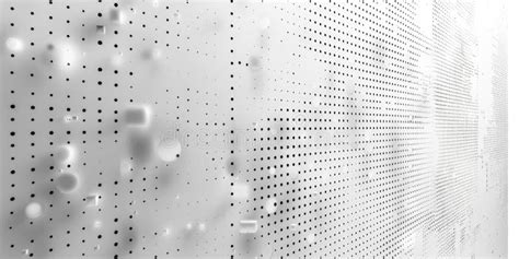 Grid Pattern Texture With Varying Dots On A White Background Creating A
