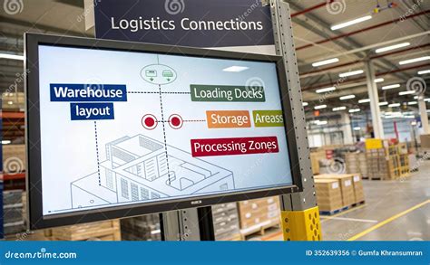 Logistics Connections Diagram Showing Warehouse Layout Loading Docks