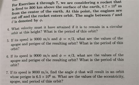 Solved Exercises 4 Through 7 We Are Considering A Rocket