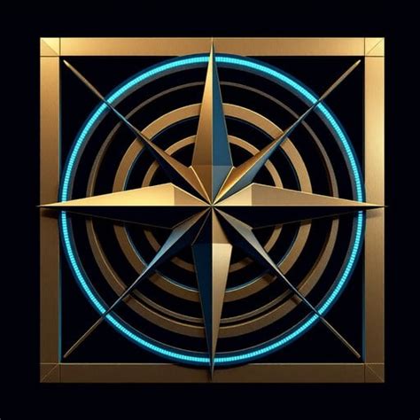 Free Glowing Compass Design Photo Compass Navigation Minimal