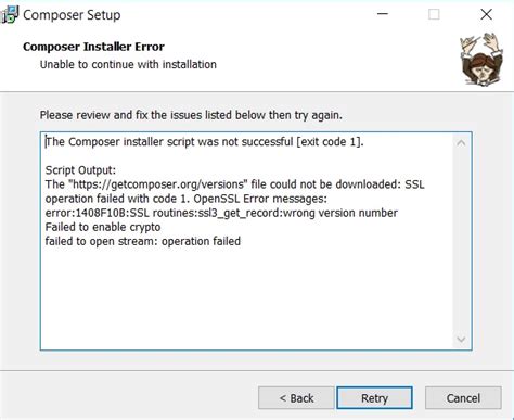 having problem with install composer in xampp 3 2 2 and php 7 2 10 ← php