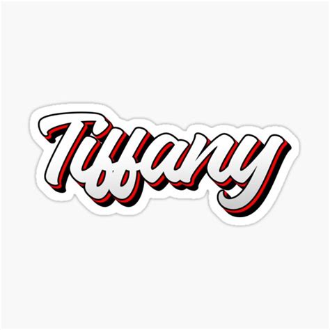 Retro Tiffany Name Label Sticker For Sale By Nafilnafiz Redbubble