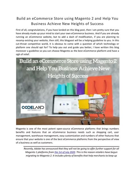 Ppt Build An Ecommerce Store Using Magento 2 And Help You Business Achieve New Heights Of