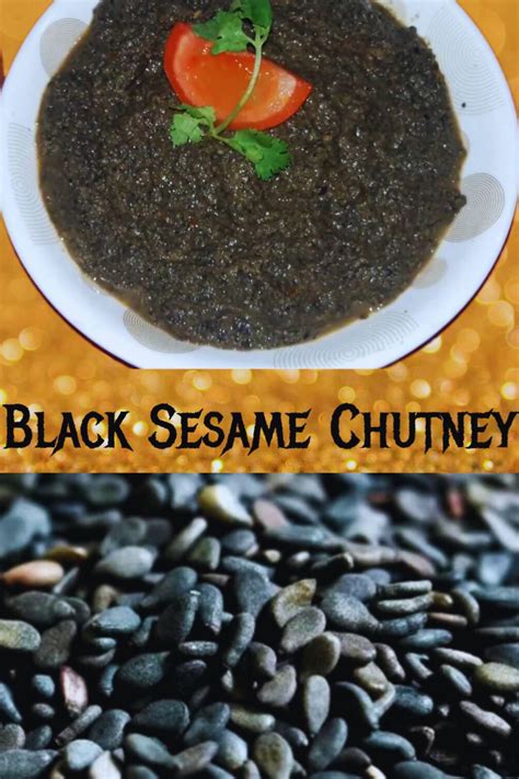 Black Sesame Seed Chutney Recipe Til Chutney Mitar Cooking