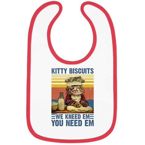 Retro Cat Making Biscuits Cute Cat Kitty Biscuits We Knead Em You Need Em Bibs Sold By