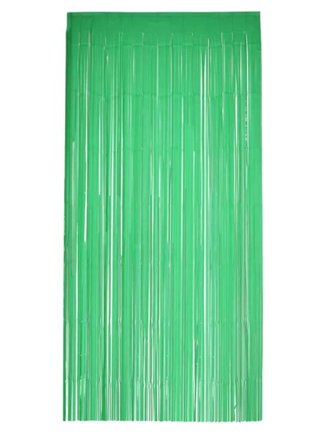 Matt Fringe Curtain Backdrop Green Fancy Dress Costume