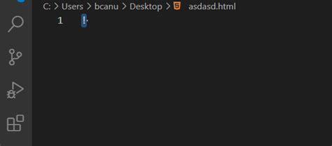 Css Visual Studio Code Html Template With Exclamation Mark Stack Overflow