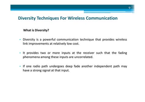 Diversity Techniques In Wireless Communication Pdf Computer Networking Computing