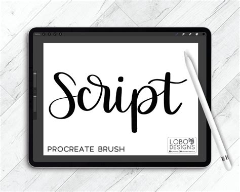 Procreate Brush File — Script Procreate Brush Script Brush Procreate Procreate File