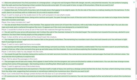 using the openai playground chat preset and a custom personality description for the ai i was