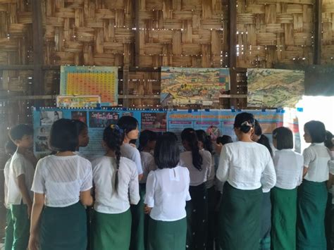 ကျိုက်လတ်မြို့နယ် အမှတ် ၁ အခြေခံပညာမူလတန်းလွန်ကျောင်း၌ ဌာနဆိုင်ရာများပူးပေါင်း၍ အသိပညာပေးဟောပ