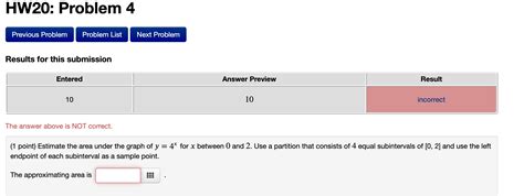 Solved HW20 Problem 4 Previous Problem Problem List Next Chegg Com