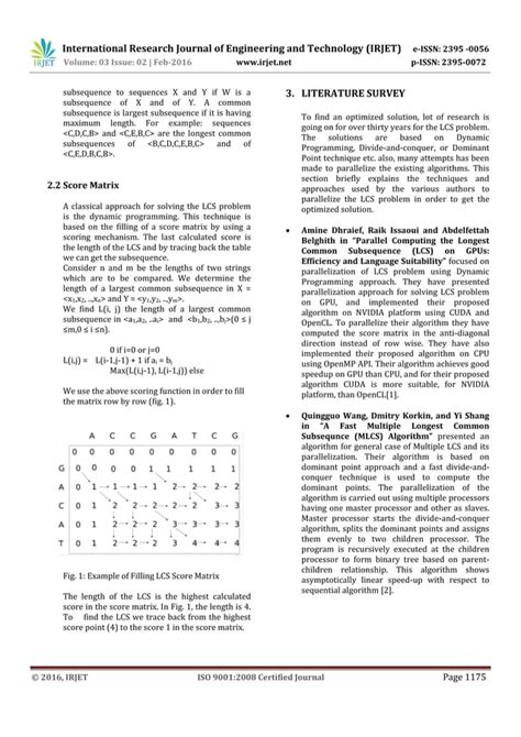 An Optimized Parallel Algorithm For Longest Common Subsequence Using