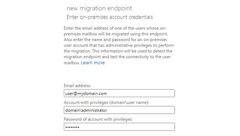 How To Create Migration Endpoint In Office
