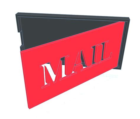 Mailbox Flag Front Mount Flip Out By RichardCheesing Download Free STL Model Printables Com