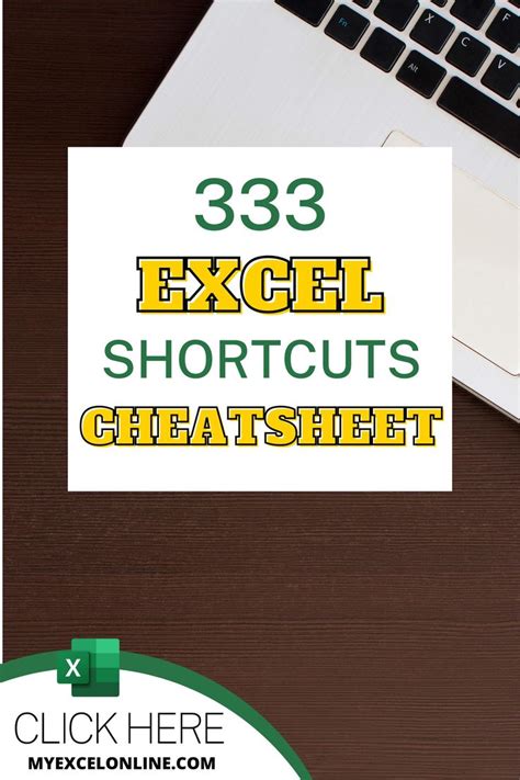 333 Excel Keyboard Shortcuts Myexcelonline Free Excel Tutorials Excel Tutorials Excel