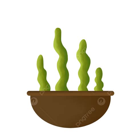 كرتون بوعاء النبات التوضيح النبات النبات المحفوظ بوعاء نباتات خضراء