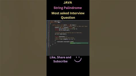Easy Java Code To Check String Palindrome Most Asked Interview