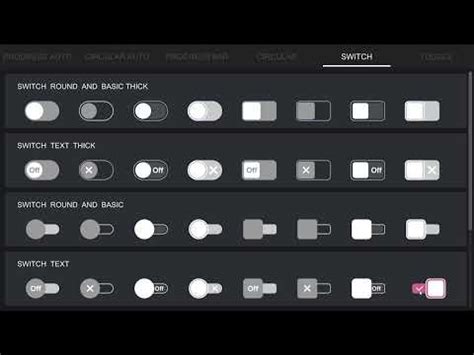 Demo2 ProgressBar Circular Switch Toggle YouTube