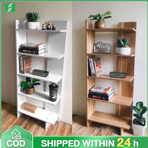 5 Layers Bookshelf Shelves Rack Multipurpose Floor Book Shelf Simple Corner Book Storage Rack