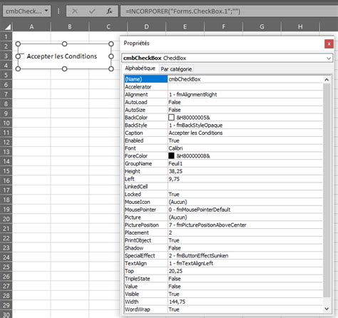 Case à Cocher Vba Automate Excel