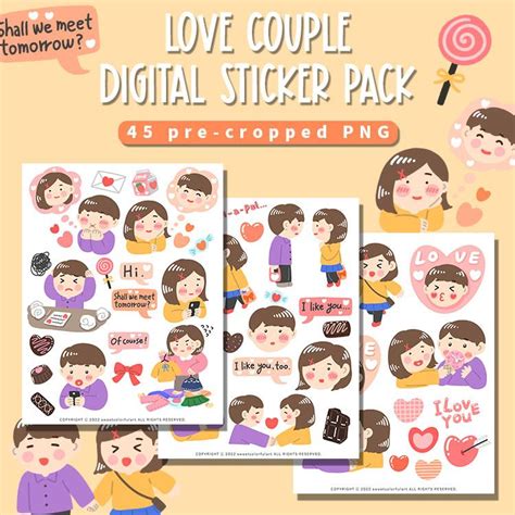 커플 스티커 위버딩