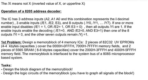 Solved The IX Means Not X Inverted Value Of X Or Upperline Chegg Com