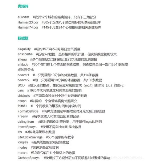 R内置数据集r內冖atja Csdn博客