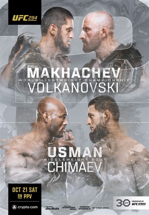 Nowy Plakat Promujący Galę Ufc 294 Makhachev Kontra Volkanovski 2