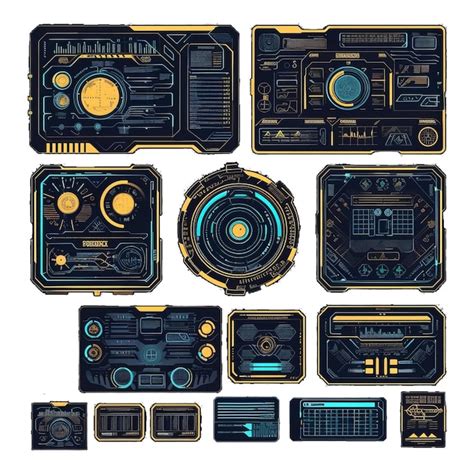 Premium Psd Sci Fi Technology Background With Hud Dashboard Interface