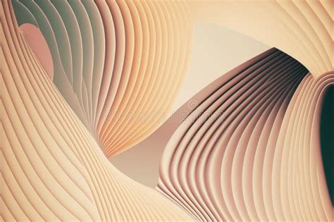 Abstract Art Of Overlapped Curve Line In Pastel Color Pattern Stock Illustration Illustration
