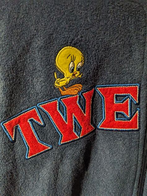 Vintage Vintage Looney Tunes Tweety Sylvestre Fleece Full Zip Hoodie
