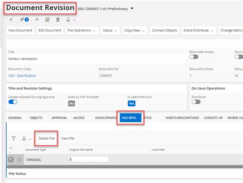 Delete Document File Button In Document Revision Ifs Community