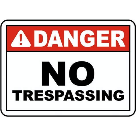 Vinyl Stickers Danger No Trespassing Sign 2 Safety And Warning