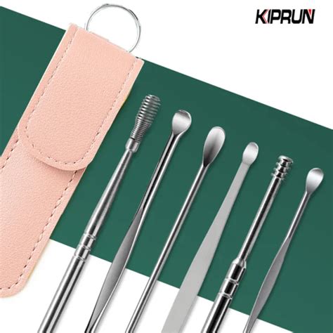 Kiprun 6pcs Ear Cleaner Wax Removal Tool Earpick Sticks Earwax Remover