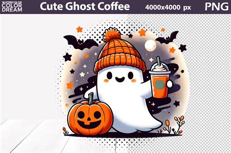 Cute Ghost Pumpkin Clipart Graphic By Watercolorcolordream · Creative Fabrica