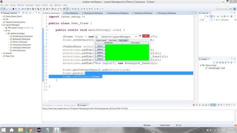 Java Swing Layout Managers Decoration Examples