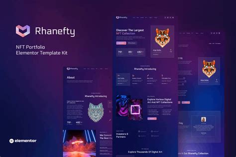 Rhanefty Nft Portfolio Elementor Template Kit